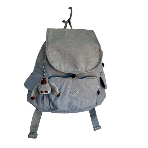 Kipling | Bags | New Kipling Ravier Medium Backpack Grey Multi Pocket ...
